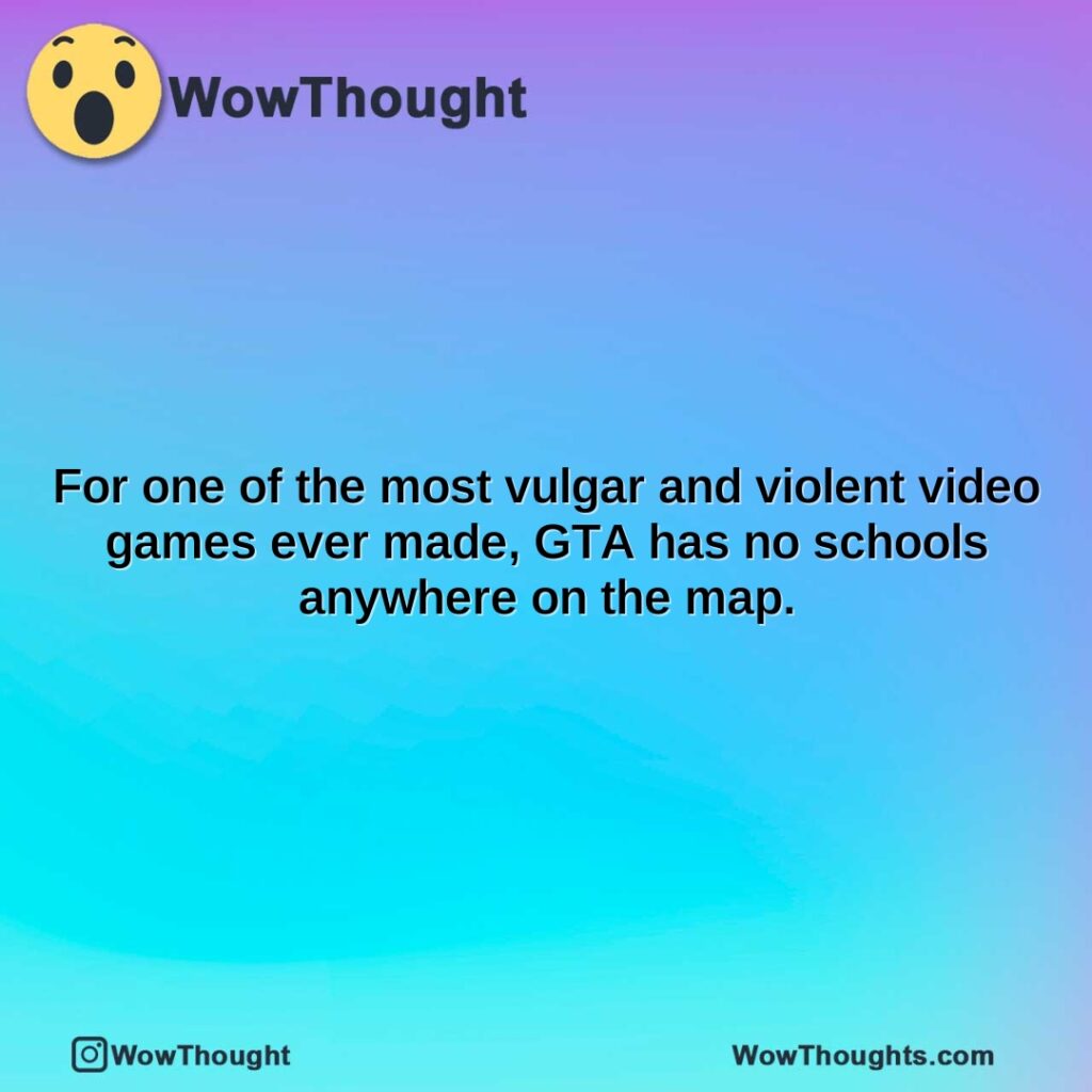 For one of the most vulgar and violent video games ever made, GTA has ... For one of the most vulgar and violent video games ever made, GTA has ...